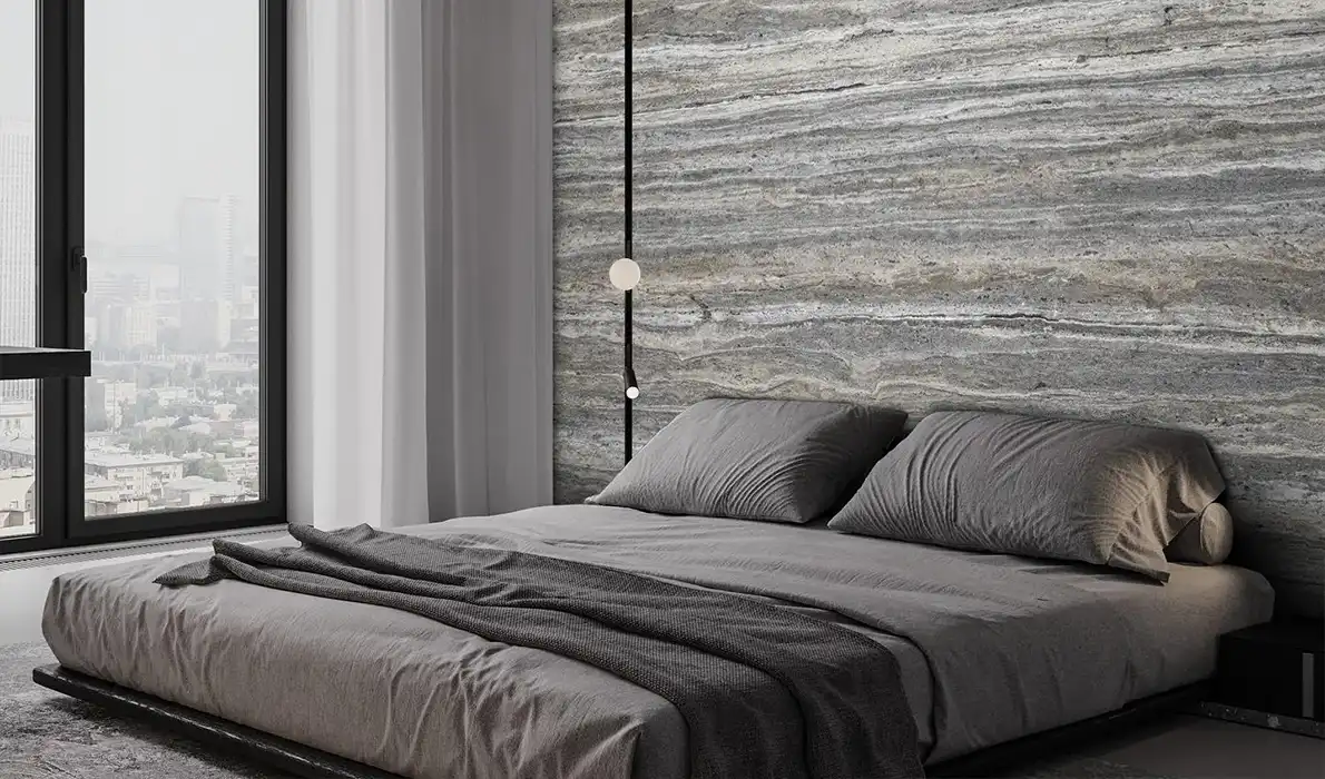 Grey Travertine Marble - Mahendra Marbles Pvt. Ltd.